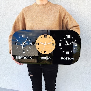 World Time Zone Clock - Modern Hotel Reception Timezone Clocks ...