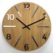 Wall Clock, Wood Clock, Large Wall Clock, Aksel With Brown and Silver ...