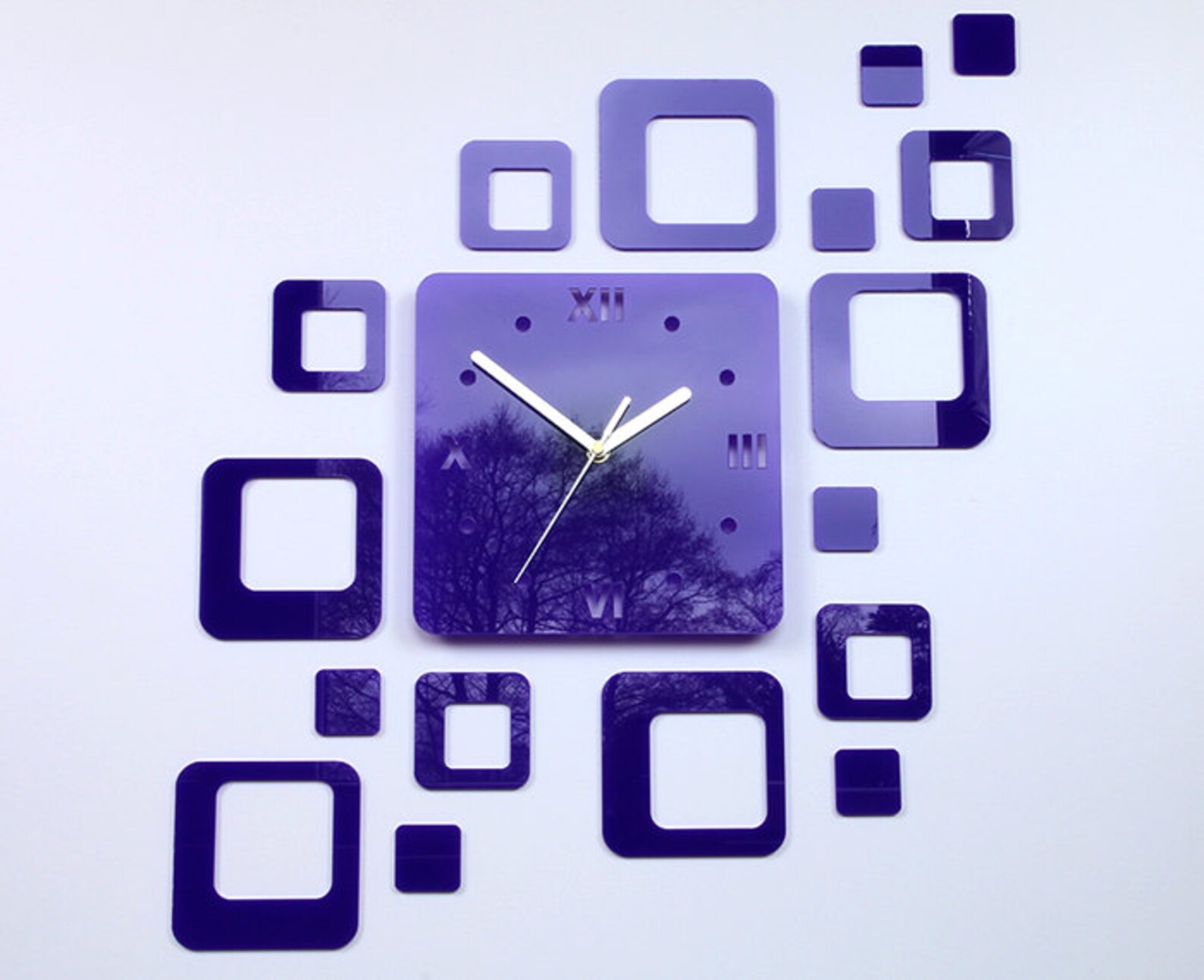 Wall Clock ROME VIOLET Modern Clock Gift Wall Decoration Wall - Etsy