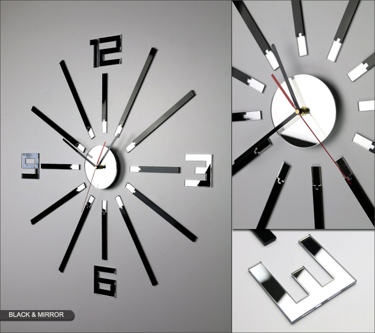 Wall Clock SHEEN Large Wall Clock Gift Wall Decor Unique Wall Clocks ...