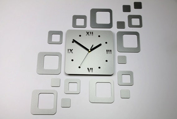 Wall Clock ROME GREY STONE Modern Clock Modern Wall Clock | Etsy