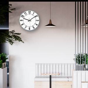 Large Wall Clock, White Clock, Wall Clock, Gift, Wall Decor, Modern ...