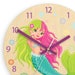 Children Wall Clock Mermaid With Personalizen Name, Clock With Numbers ...