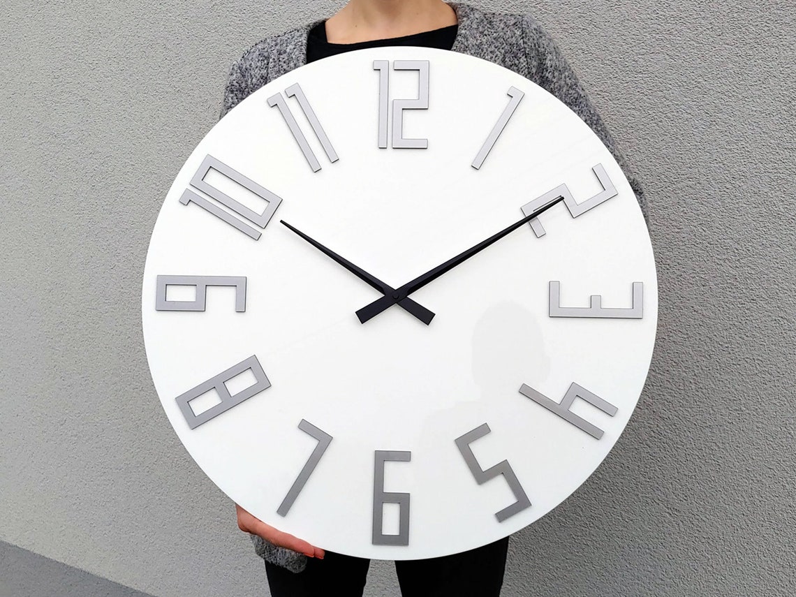 LARGE Wall Clock Clock Modern Wall Clock Gift Big Wall - Etsy