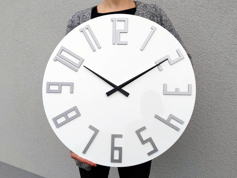 LARGE Wall Clock Clock Modern Wall Clock Gift Big Wall - Etsy