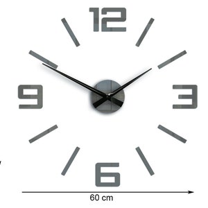 Wall Clock, Large Wall Clock,gray Clock, Silver Xxl, Wall Decoration ...