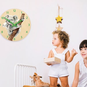 Personalized Clock - Koala, With Name, Dates, Clock With Numbers ...