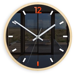 Wall Clock Grafit Silent Clock With White Indexes, Modern Clock, Clocks ...