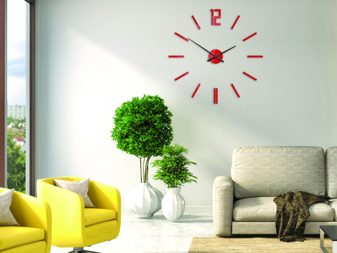Large Wall Clock Big Wall Clock Wall Clock 29.53 75cm Carlo - Etsy