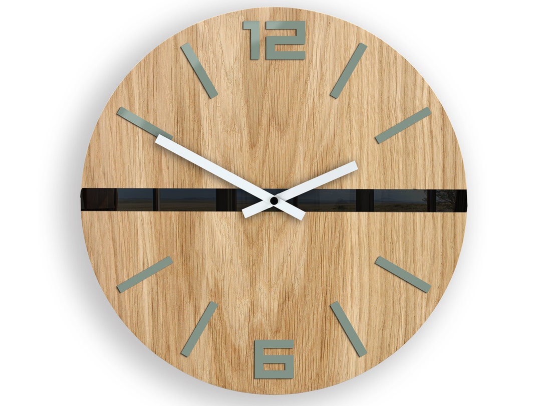 Wall Clock Android Grey With White Clock Hands, Modernclock 33,5cm / 13 ...