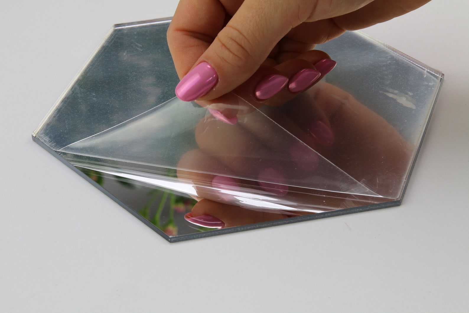 Hexagon Shape Mirror Wall Decal Wall Sticker 3pcs | Etsy