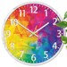 Modernclock , Rainbow Color Swatch Wall Clock With White Numerals ...