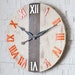 Large Wall Clock 19 Inch Rustic Wall Clock Natural - Etsy