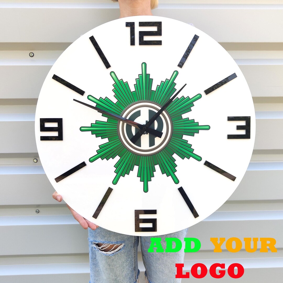 Custom Wall Clock With Your Company Logo – Personalized Design & Bulk ...