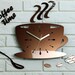 Large Wall Clock to Kitchen Watch Modern Clock Metalic Copper | Etsy