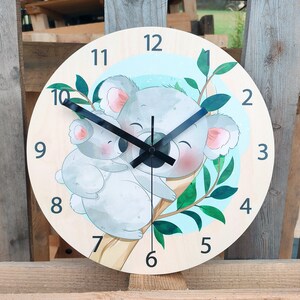 Personalized Clock - Clock Watercolor Illustration Mother Kolala With ...