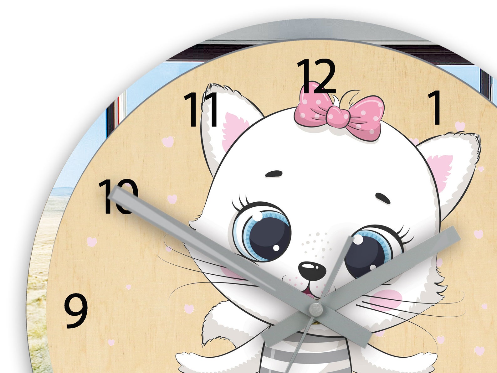 Children Wall Clock Cat Dancer Personalizen Name Cat Clock - Etsy