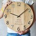 Large Wall Clock With Mirror Numbers With Personalization : on the ...