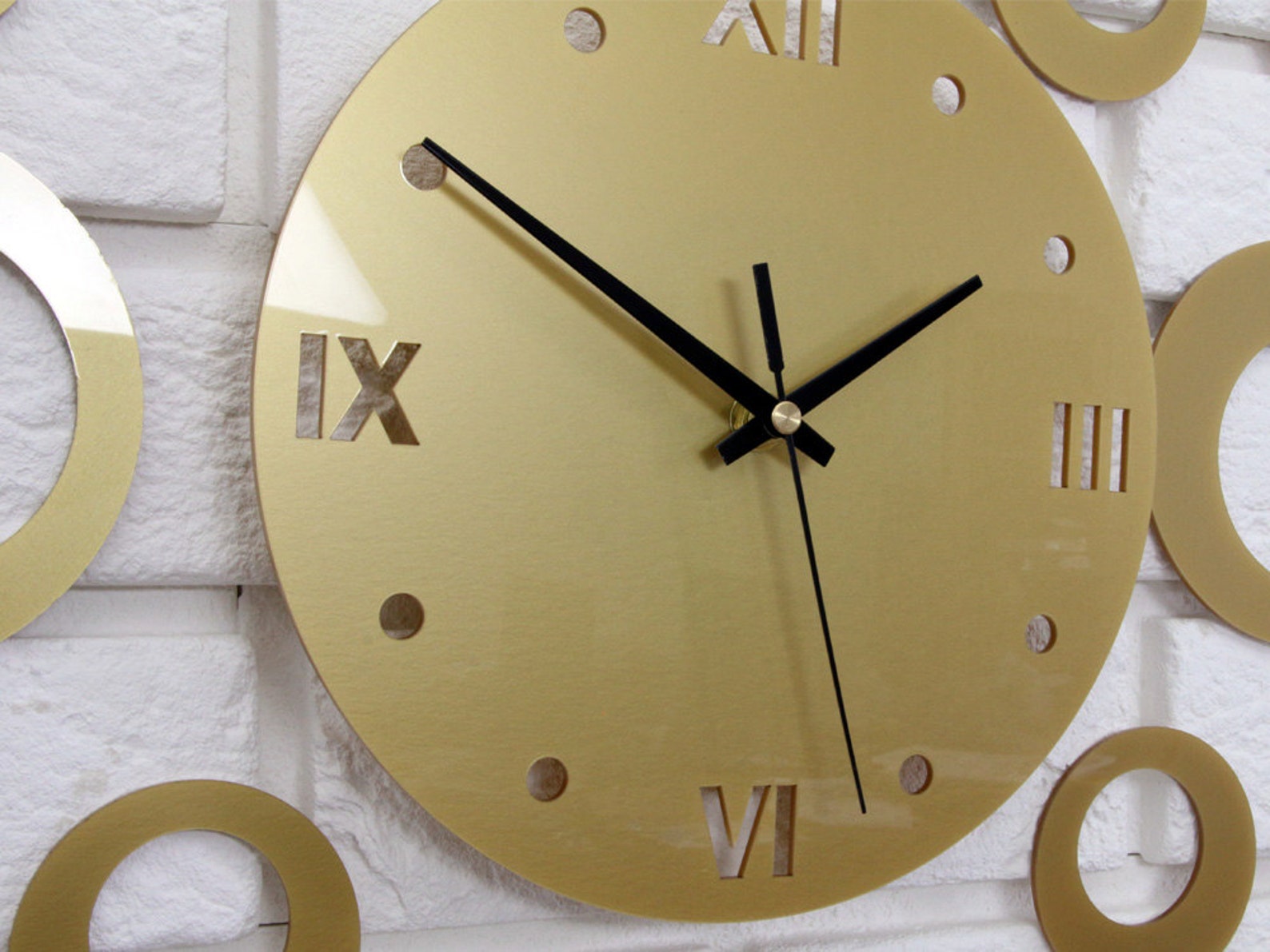 Clock Wall Clock Modern Wall Clock GOLD Clock Gift Large Wall - Etsy