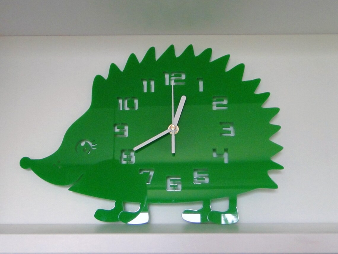 Wall Clock Hedgehog Children Clock Gift Funny Clock - Etsy