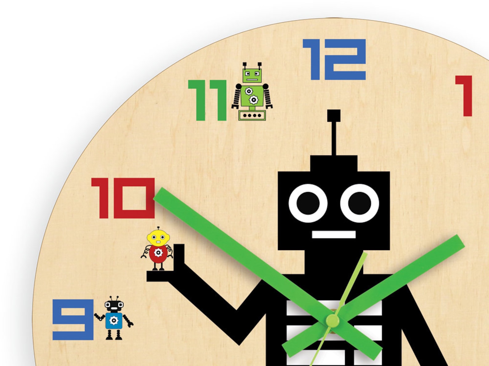 Children Wall Clock Robot With Personalizen Name Clock With - Etsy