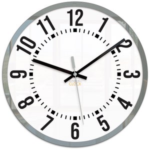 Large Wall Clock, White Clock, Wall Clock, Gift, Wall Decor, Modern ...