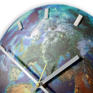 Wall Clock Planet, Earth Clock, WORLD MAPS, Modern Clock, Gift, LARGE ...