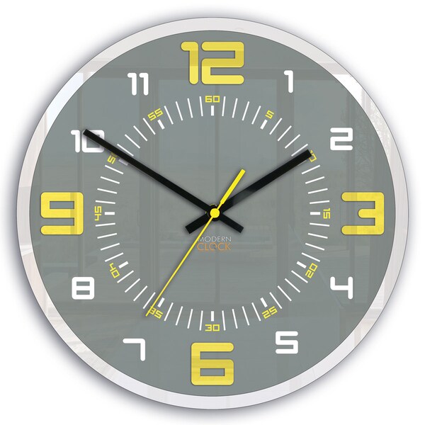 Yellow Wall Clock - Etsy