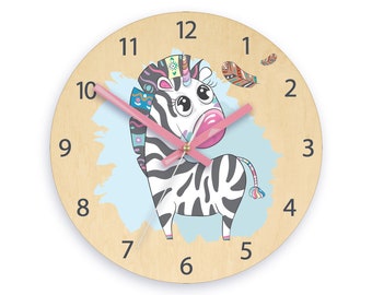 Zebra Wall Clock - Etsy