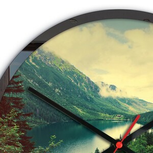 Large Wall Clock, Clock With Mountains and Lake, Nature Clock, Travel ...