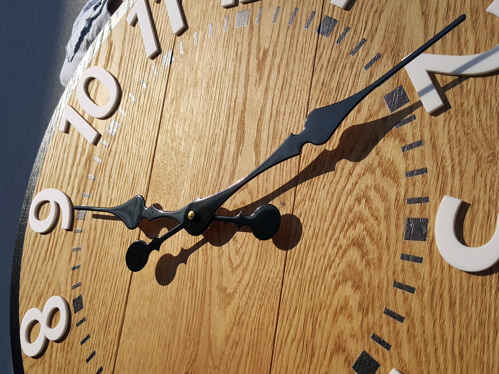 Wood Clock Berlin White Clock With Numbers loft Wall - Etsy Wood Clock Berlin White Clock With Numbers loft Wall - Etsy