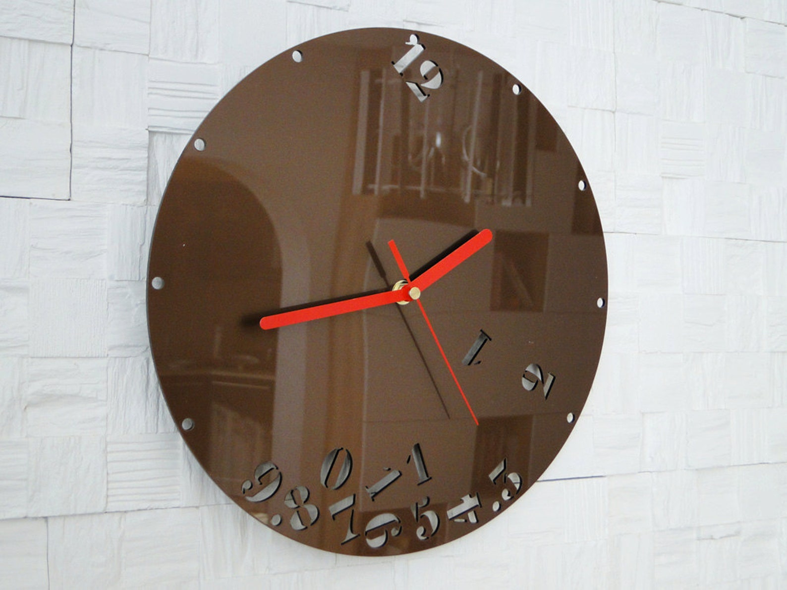 Wall Falling Numbers Modern Clock Large Wall Clock Gift Wall - Etsy