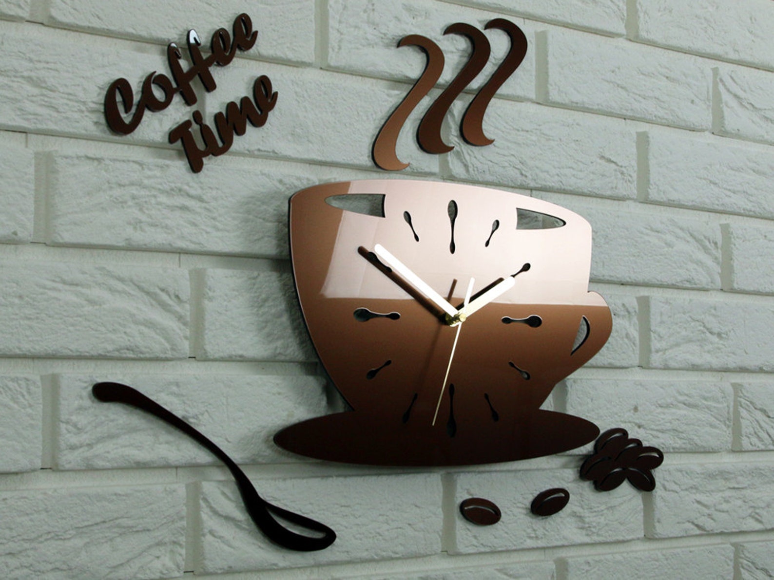 Large Wall Clock to Kitchen Watch Modern Clock Metalic Copper - Etsy