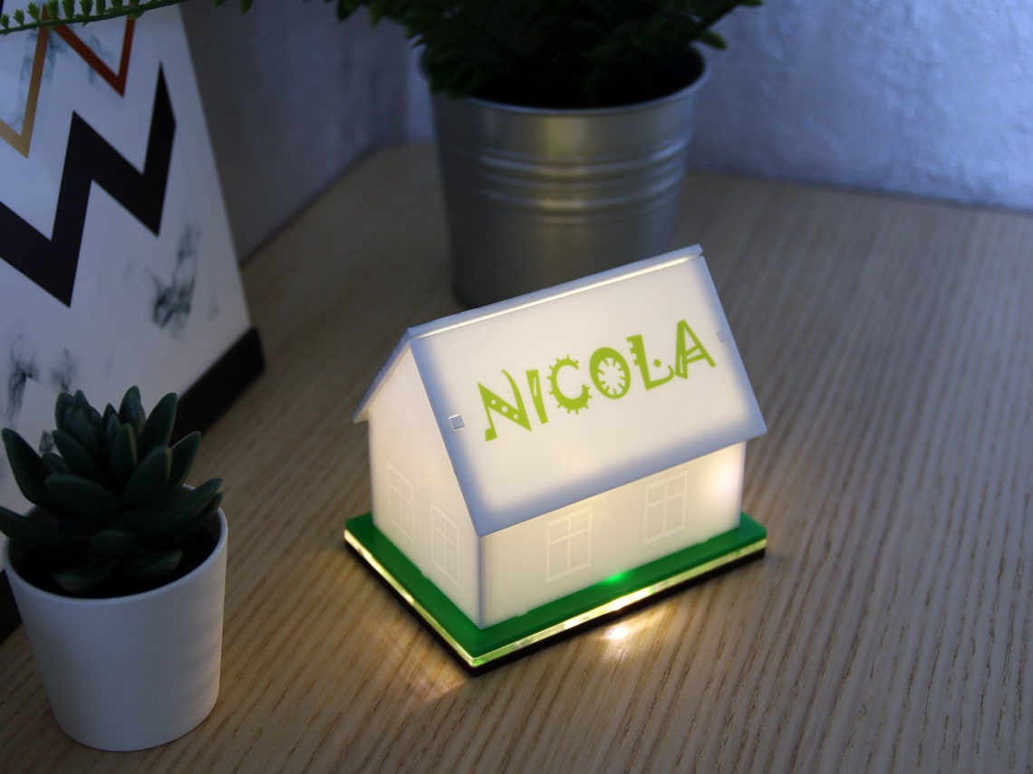 Lighted Acrylic House Minimal Structure in Matte White | Etsy