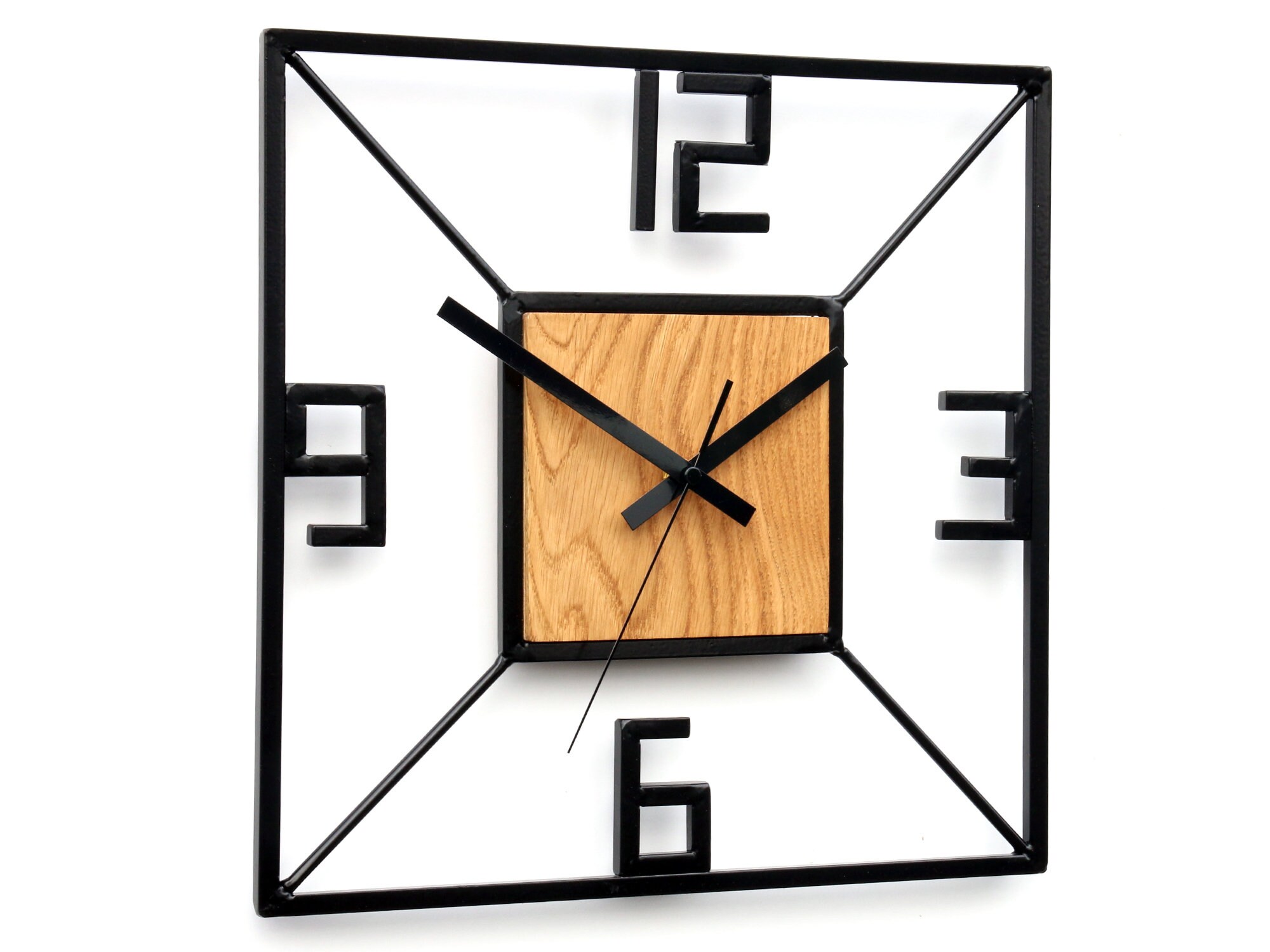 Metal Clock - Modern Metal clock with numbers - 13 inch Farmhouse Decor ...