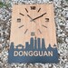 Personalized City Skyline Wood Wall Clock - Customizable Wooden ...