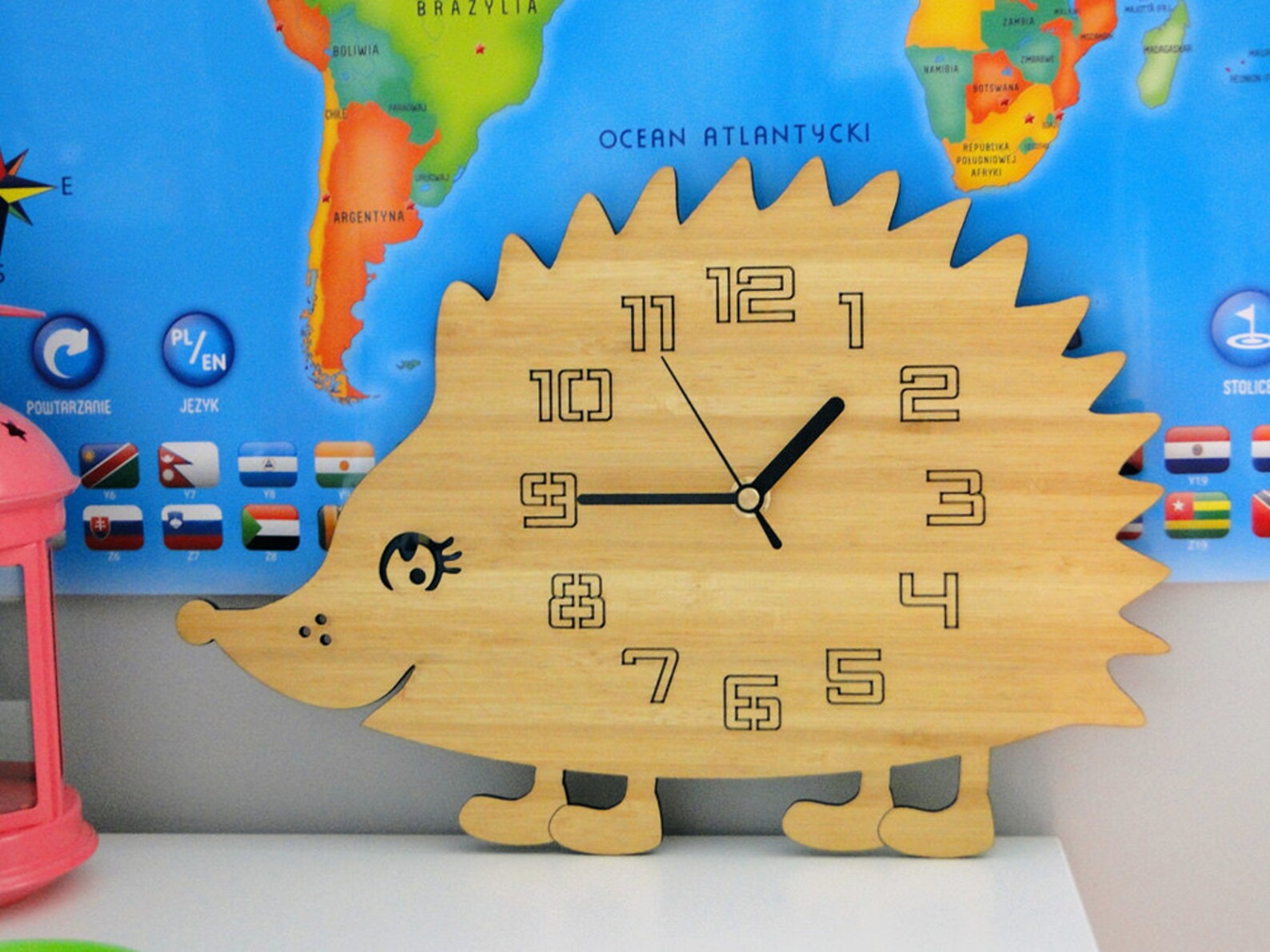 Wall Clock Hedgehog Children Clock Gift Children Room - Etsy