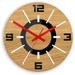 Large Wood Wall Clock, OAK, 40cm, 15.75" , Gift, Unique Wall Clock, Red ...
