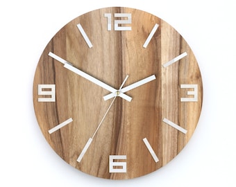 Walnut Wall Clock | Etsy