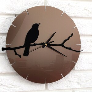 Wall Clock BIRD Modern Clock Large Wall Clock Gift Wall Decor Unique ...