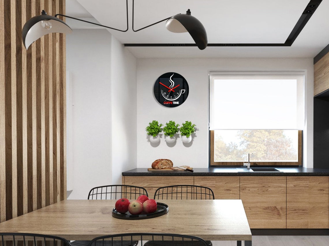 Large Wall Clock Clock to Kitchen Modern Clock Unique Wall - Etsy