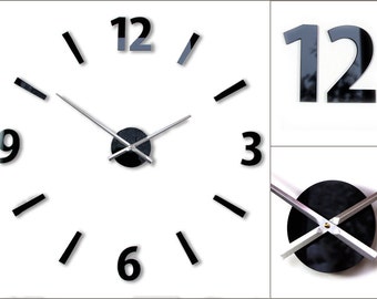 Wall Clock Modern Wall Clock Large Clock XL 29.53/ | Etsy