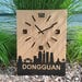 Personalized City Skyline Wood Wall Clock - Customizable Wooden ...