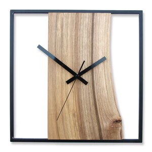 Walnut Clock, Metal Walnut Art, Modern Silent Clock With 100% Walnut ...