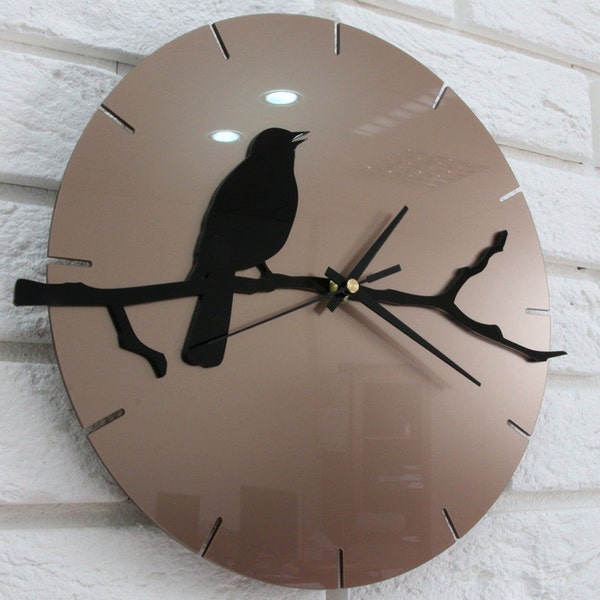 Metal Bird Wall Clock - Etsy