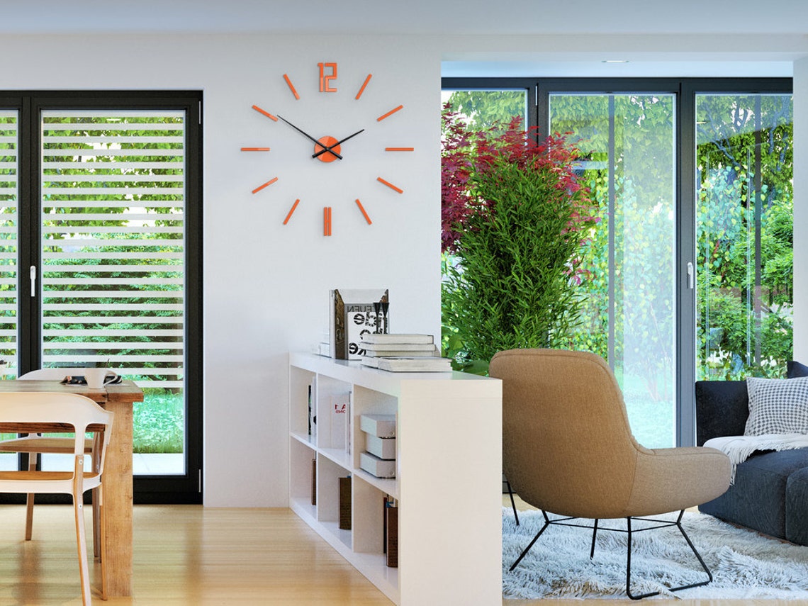 Large Wall Clock Big Wall Clock Wall Clock 29.53 75cm Carlo | Etsy