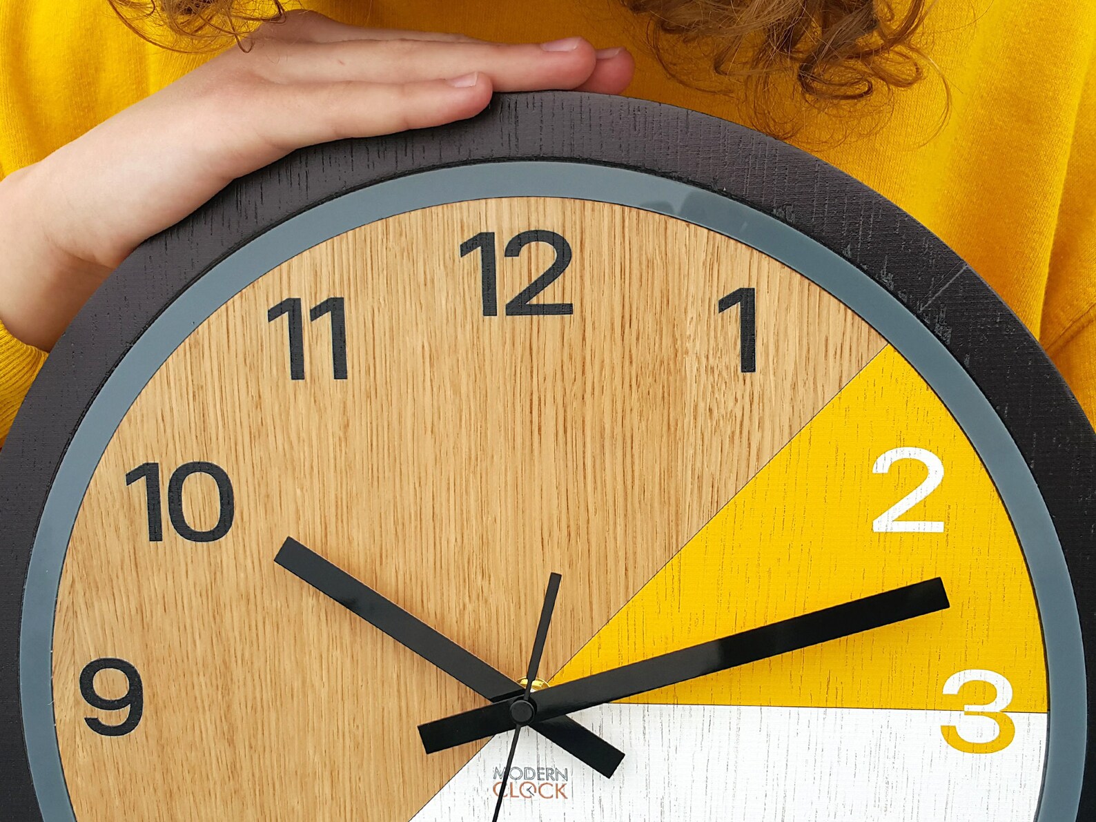 Scandi Wall Clock With Pastel Colors Minimalist Wooden Clock - Etsy