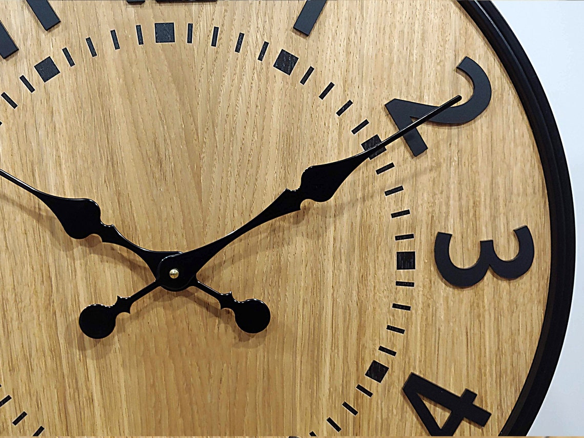 Loft Wall Clock, Steel Clock, Metal Loft Clock, Farmhouse Wall Clock ...
