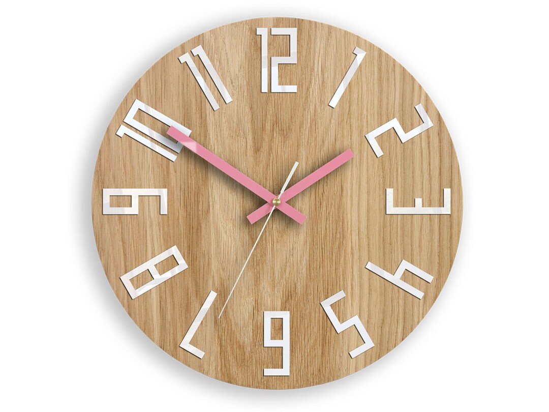 Wood Clock, Unique Wall Clock, Gift Clock, Unusual Wall Clock, Modern ...