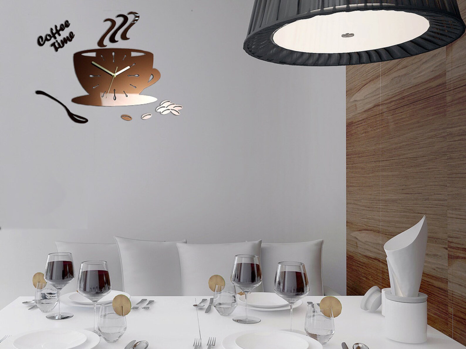 Large Wall Clock to Kitchen Watch Modern Clock Metalic Copper - Etsy